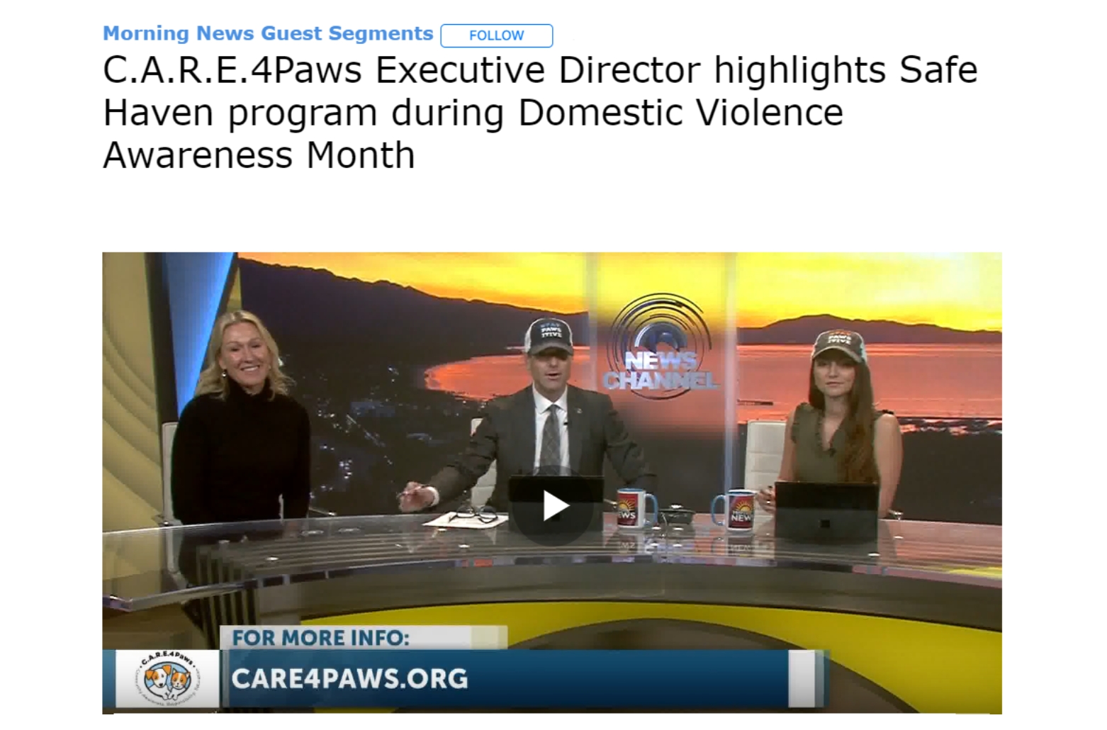 C.A.R.E.4Paws - Safe Haven program